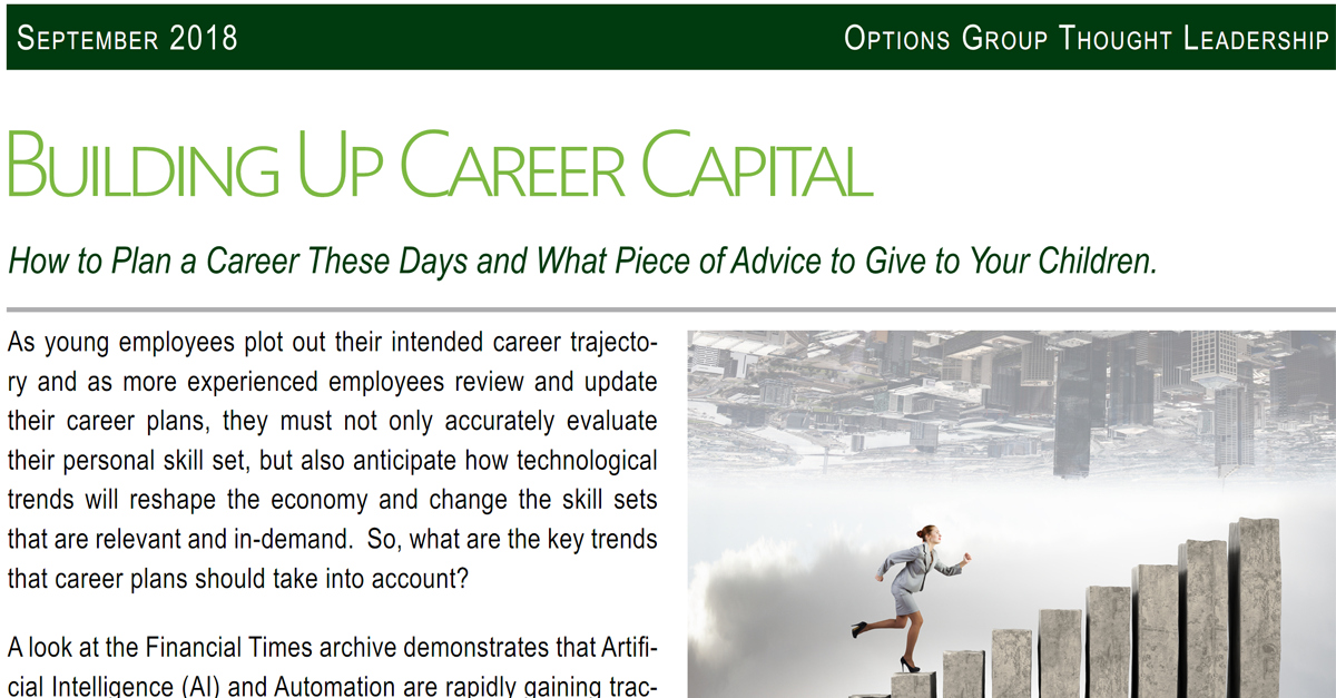Building Up Career Capital - Options Group Frankfurt